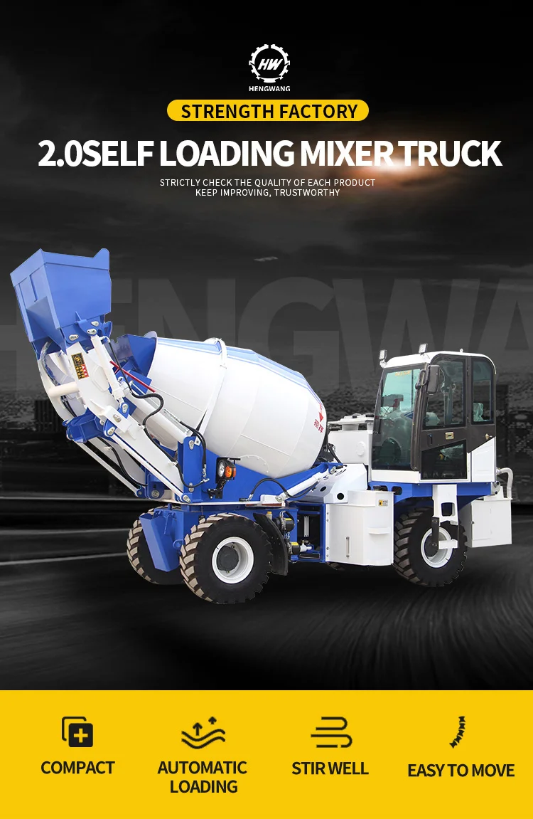 Mini Truck Concrete Mixer 2m3 - Efficient Mixing Solutions