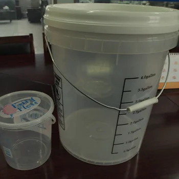 Measuring Bucket 20l Clear Transparent Pail With Metal Handle And ...