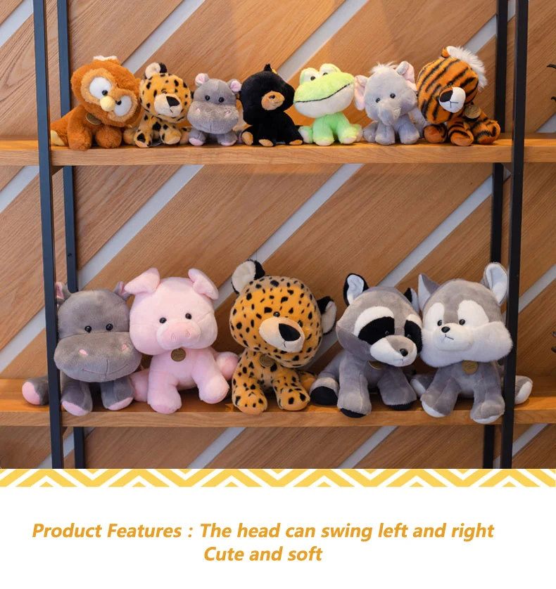 Kawaii Animal Series Dolls Shaking Head Frog Plush Toy Stuffed Toys ...