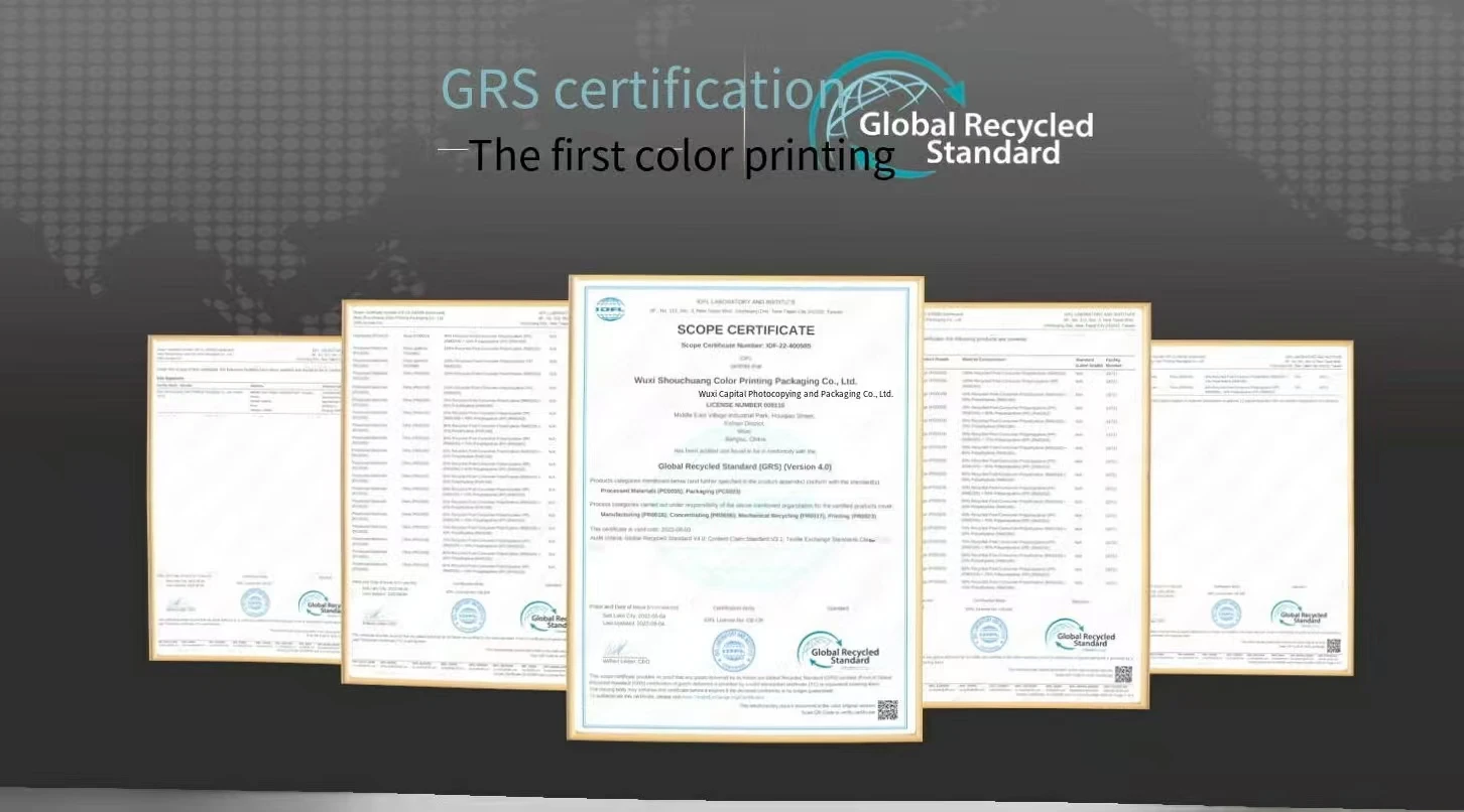 GRS Certified 100% Recycled PCR BOPP Transparent Brown Clear Packing ...