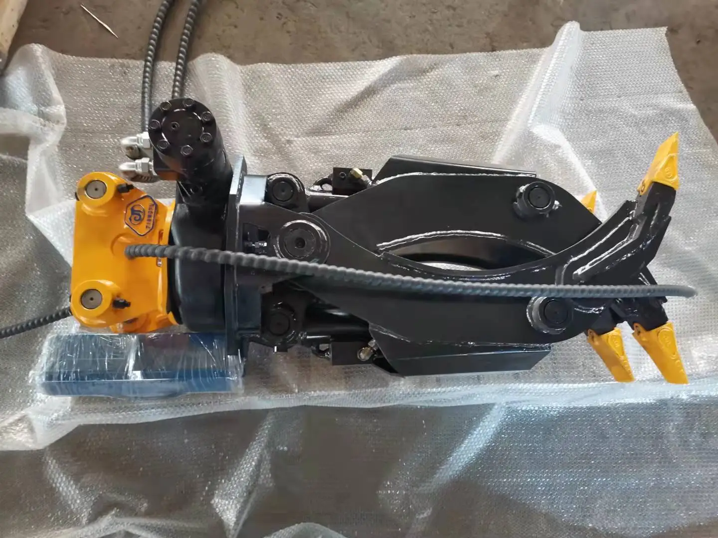 360 Degree Rotating Excavator Hydraulic Log Grapple Stone Grab ...