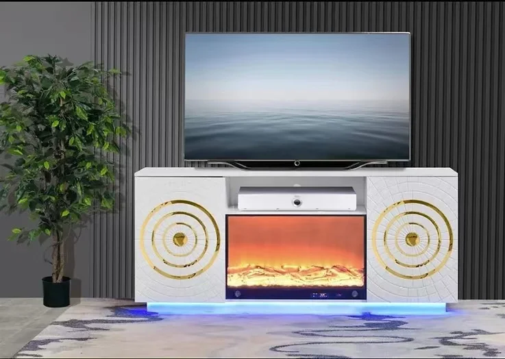 Modern Electric Bluetooth TV Stand with Fireplace Hot Seller Living ...