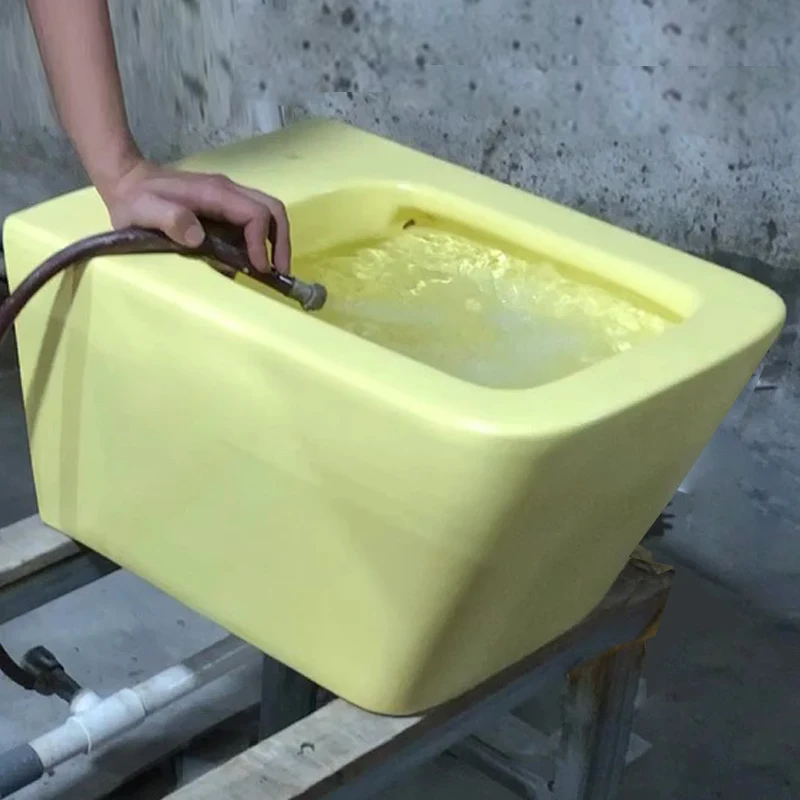 Wall Hung Wc Ceramic Bathroom Toilet Unit Ice Blue Hang Bidet Tank Top ...