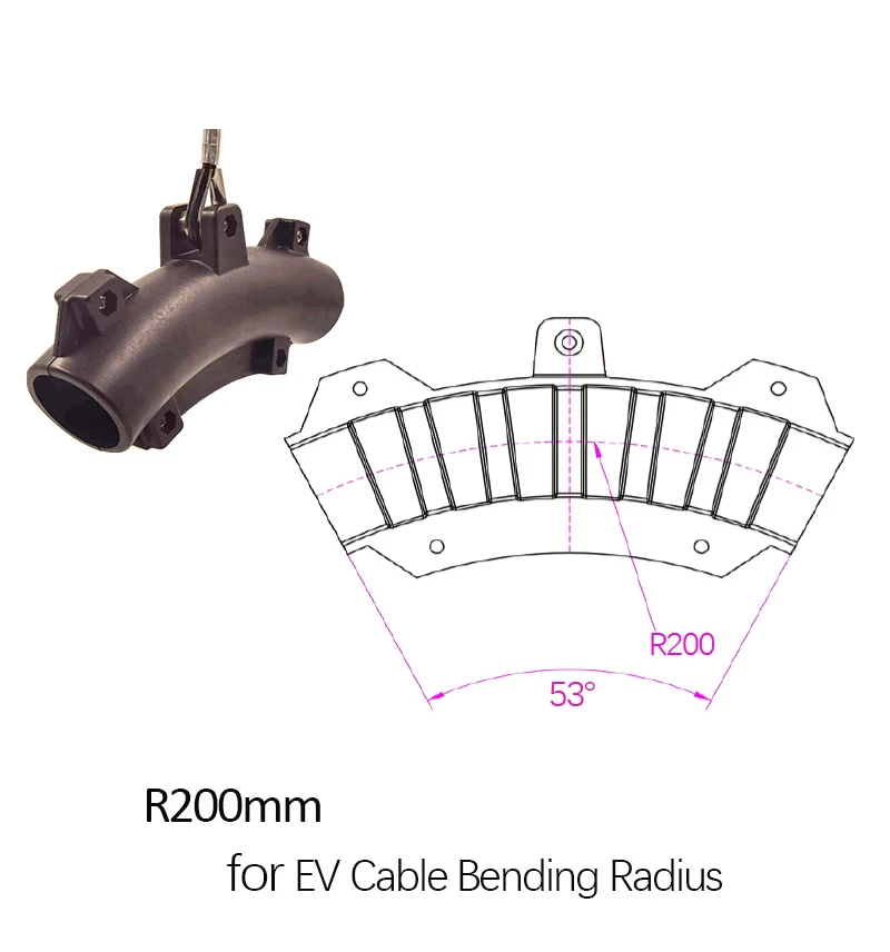 DC Fast EV Charger Cable Management Retractor Clamp