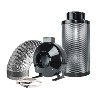 6'' Inline Duct Flange Carbon Air Filter High Cfm Inline Exhausting Fan ...