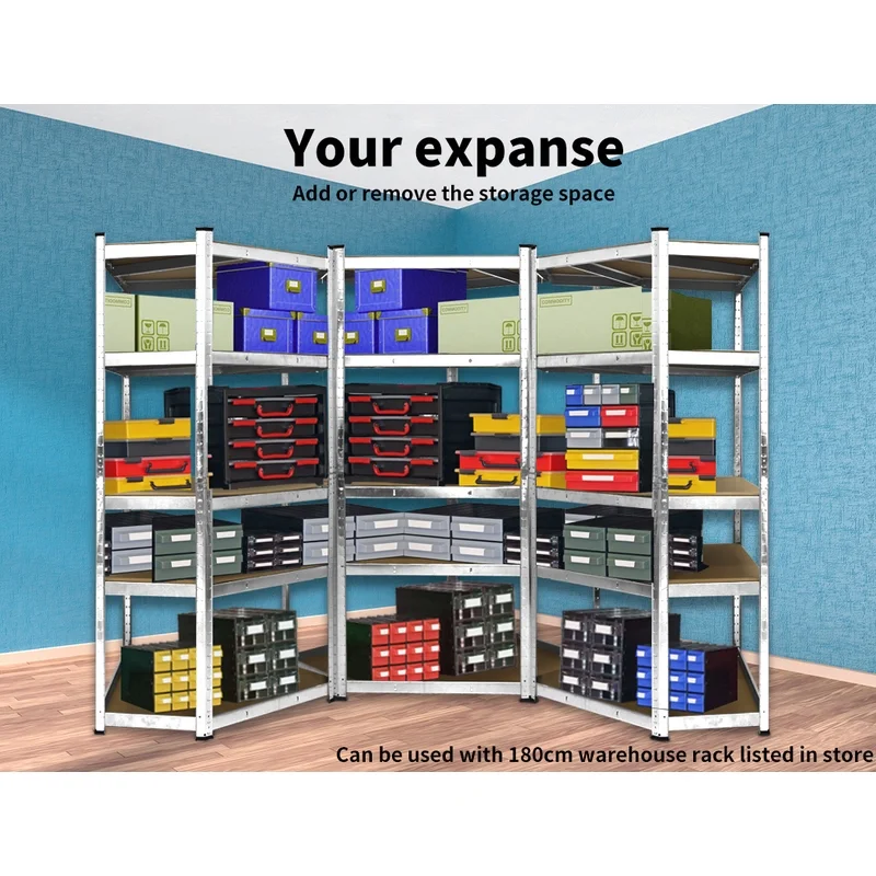 Corner Racking Garage Shelving 90cm Storage Units Heavy Duty Metal ...