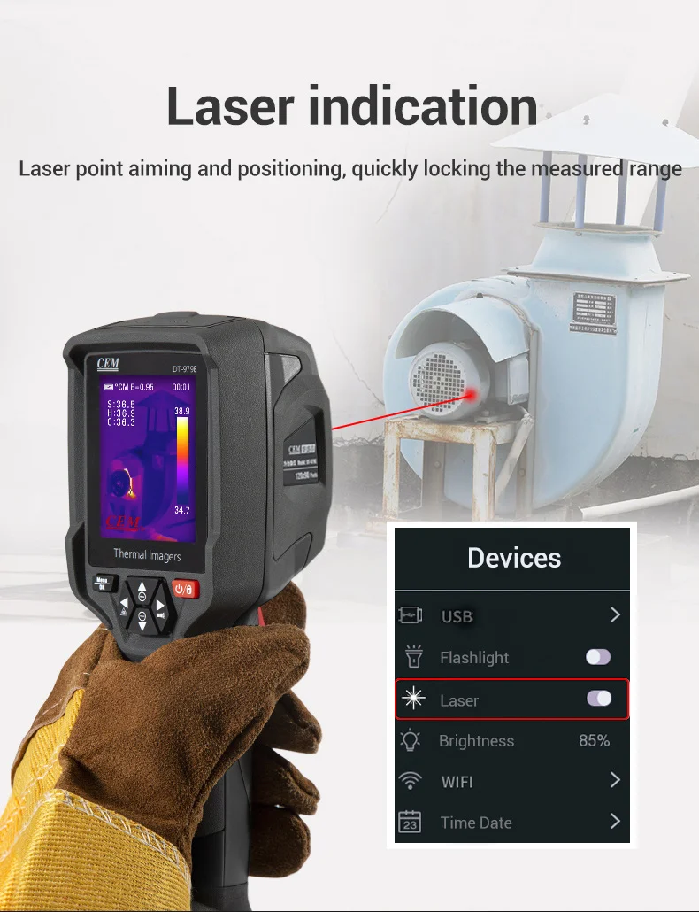 CEM DT-979E Thermal Camera - Accurate Industrial Measuring