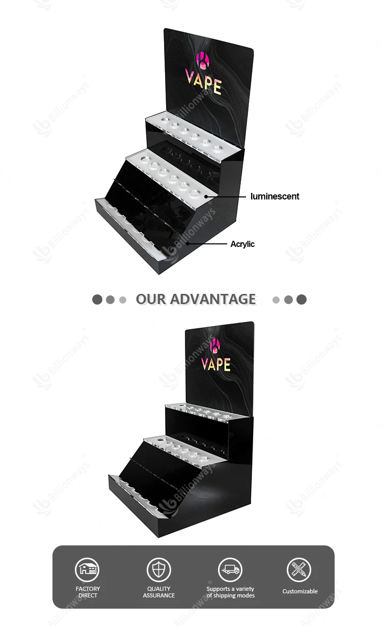 Customized Led Lights Counter Cigarette Counter Display Stand Cabinet ...
