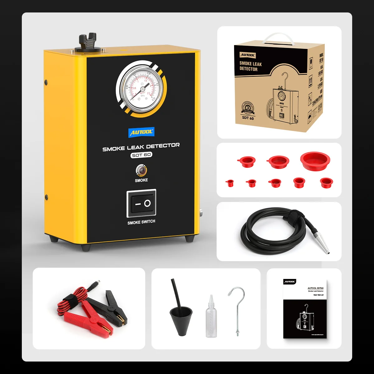 AUTOOL SDT60 - Efficient Evap Pipe Leak Detector for Cars