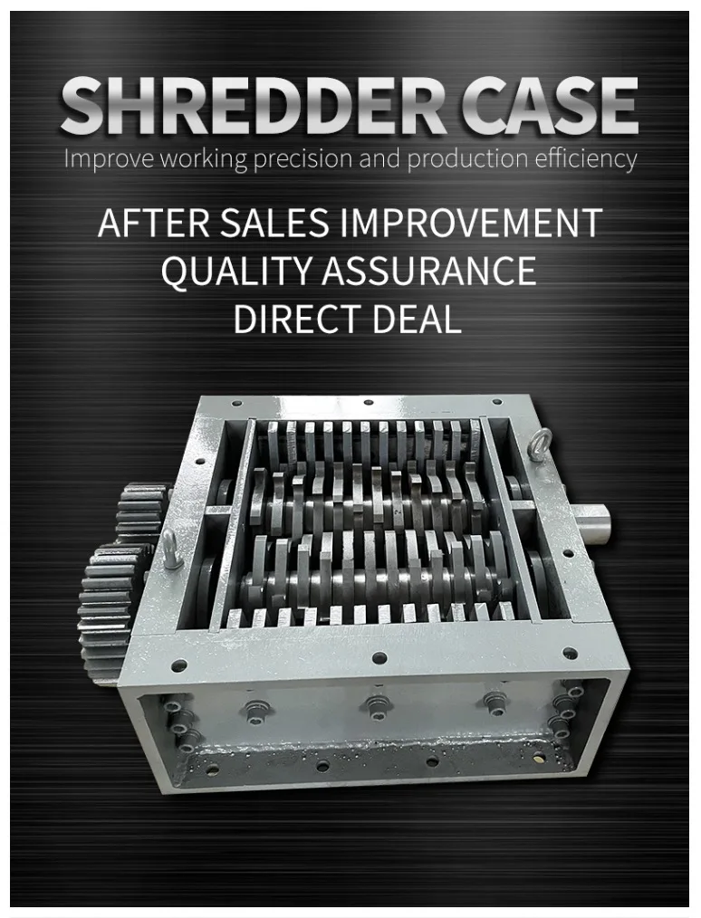 Double Shaft Waste Shredder Blade Shredder Box Chassis Parts For Food ...