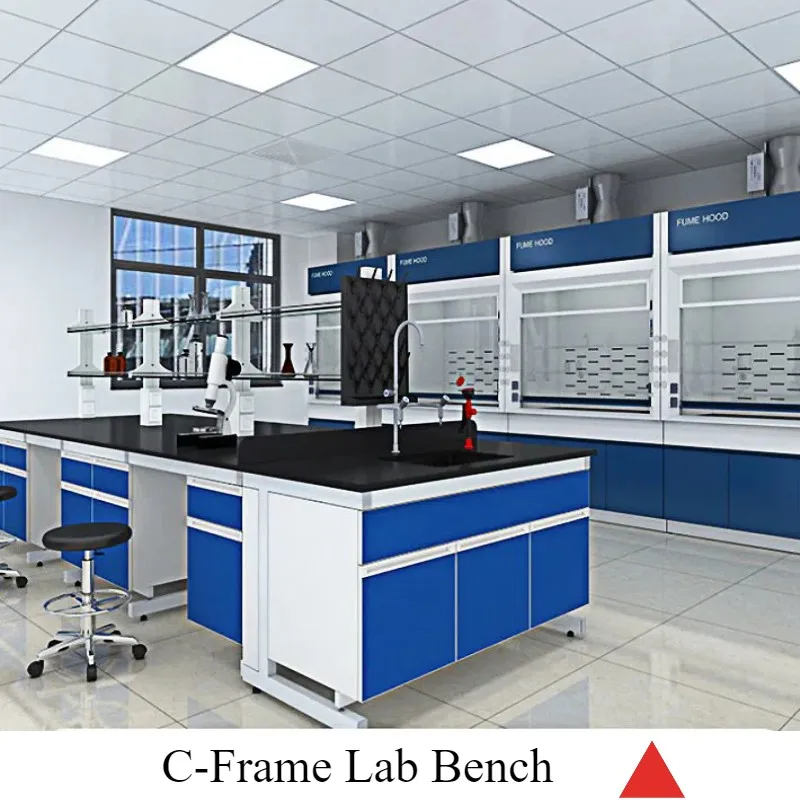 Side Lab Bench with Base Cabinet - High Quality Lab Furniture