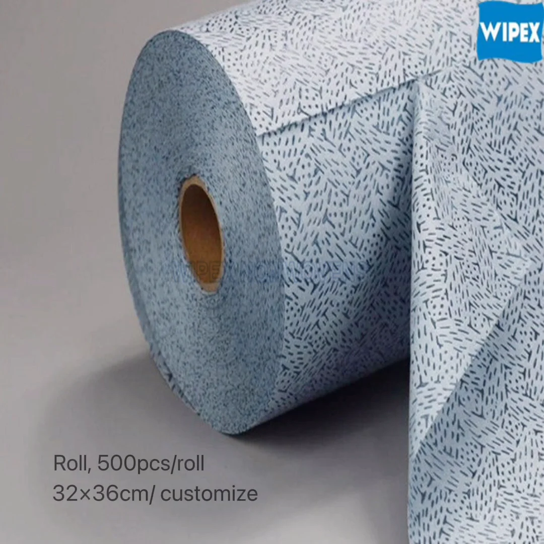 Super Oil Absorption Industrial Wipe Roll Nonwoven Industrial Wiping ...