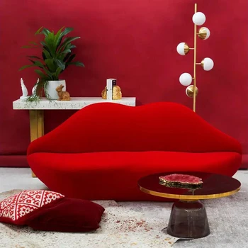 Modern Home Furniture Living Room Lip Shaped Sexy Red Lip Sofa - Buy ...
