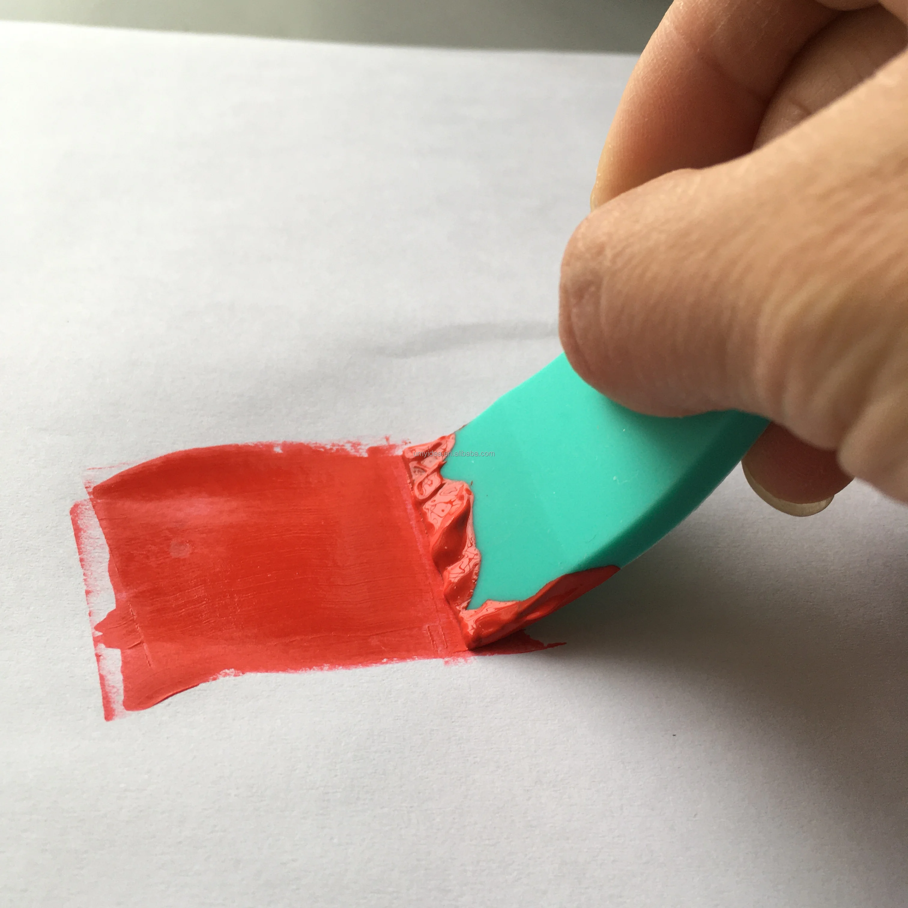 Custom Chalk Paste Mini Squeegee Screen Printing Silicone Rubber