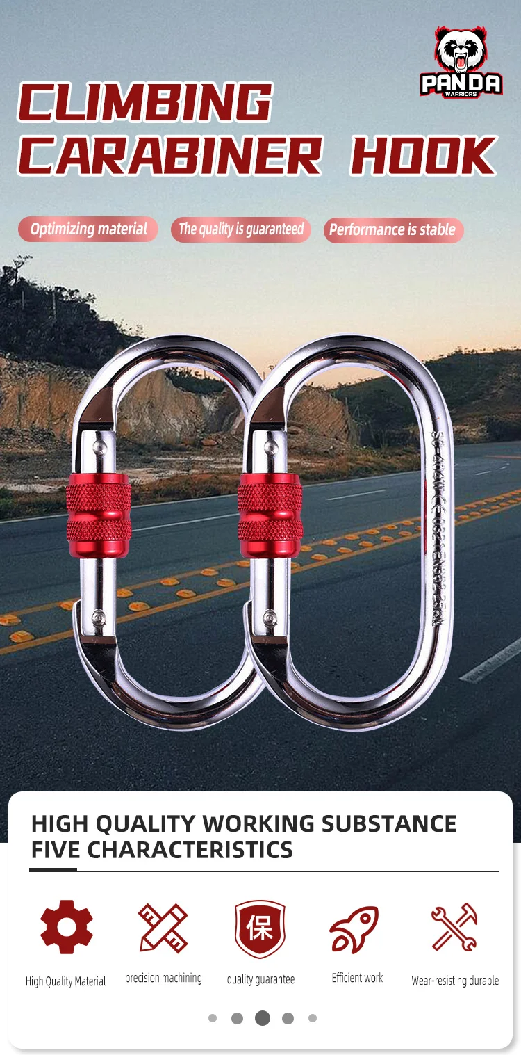Climbing O Ring Aluminum Carabiner D-ring Keychain Clip Hook Spring ...