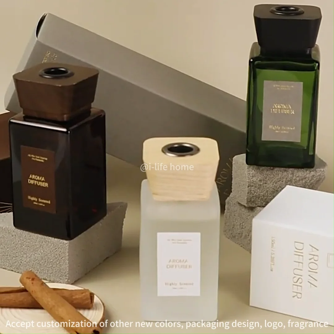 Large Square Bottle Big Rattan Stick Liquid Aromatherapy Aroma Home ...