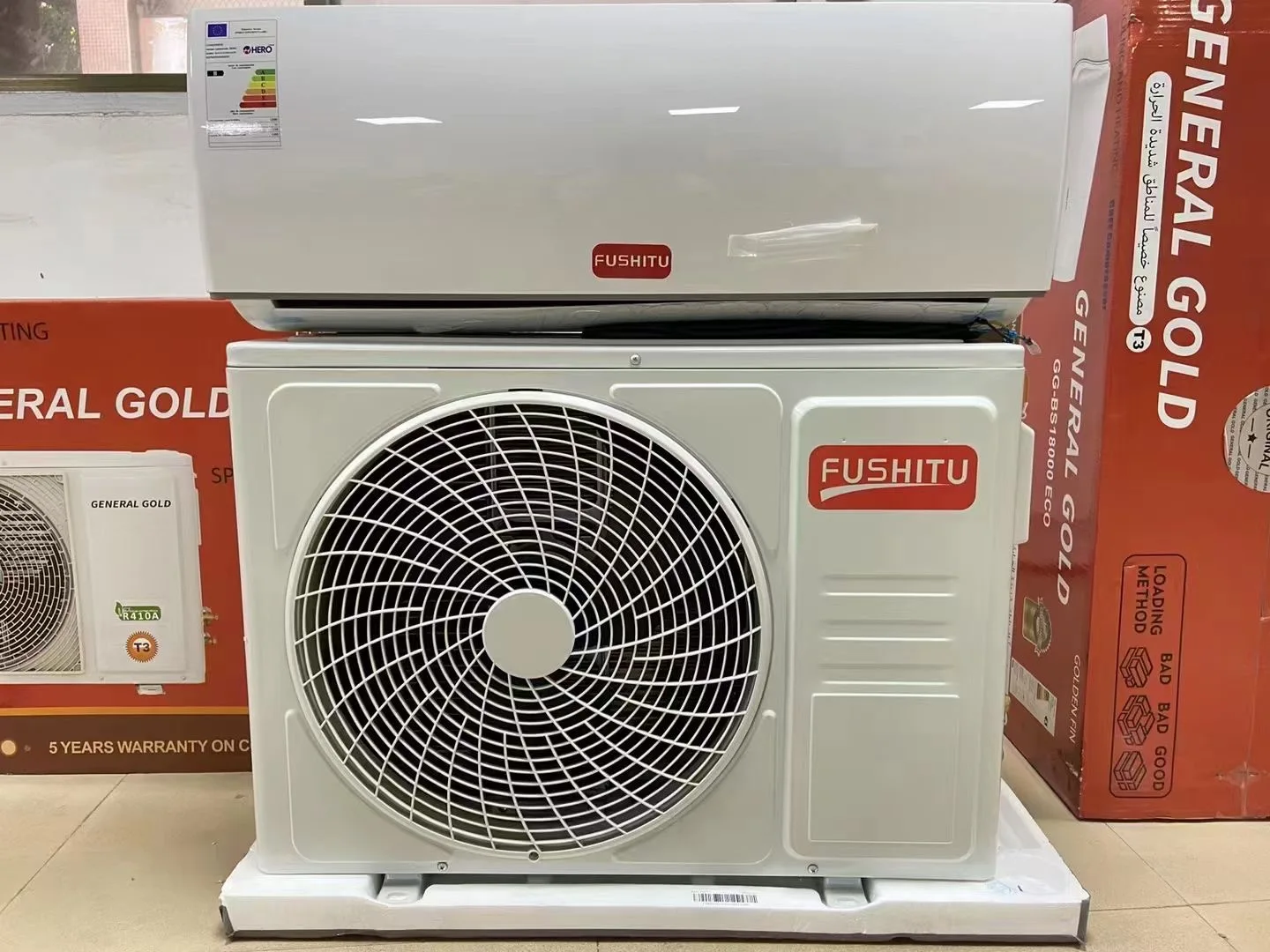 12000btu 1.5hp Non Inverter Cool Ac Unit R32 220v air Conditioner Split ...