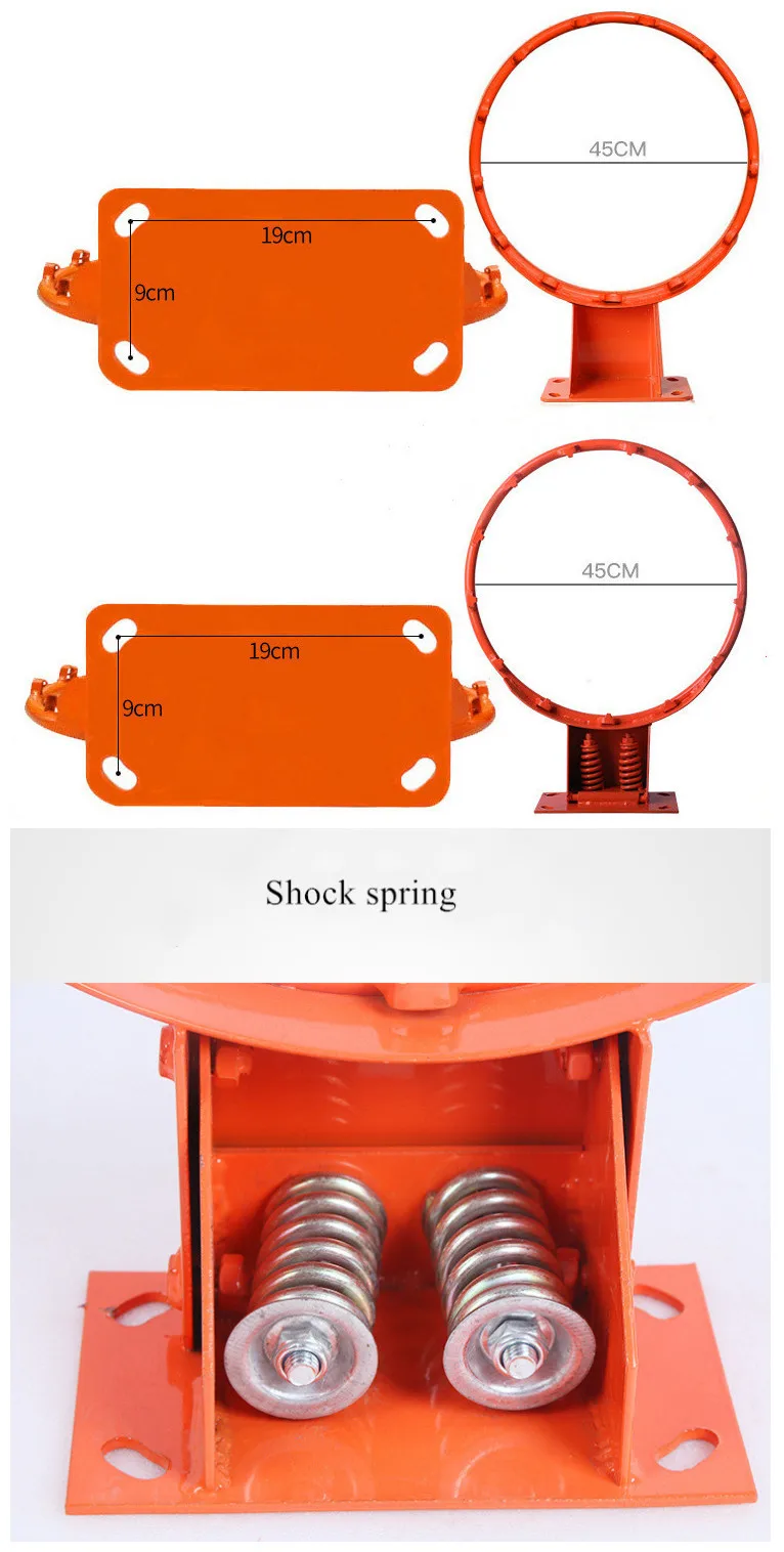 Professional FIBA Approved Basketball Ring - 45cm Spring Rim System for ...