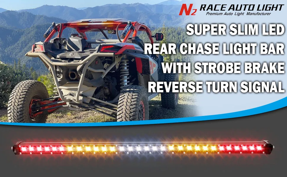 Offroad Rear Chase LED Strobe Light Bar for UTV & ATV