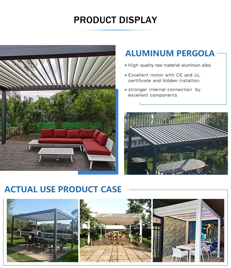 Custom Modern Garden Flip Louver Factory Designs Aluminum Motorized ...