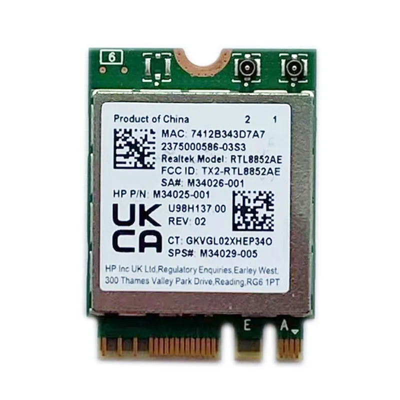 Realtek Rtl8852ae Rtl8852 Aw-xb473nf Wifi 6 Mu-mimo การ์ดเครือข่าย2.4g ...