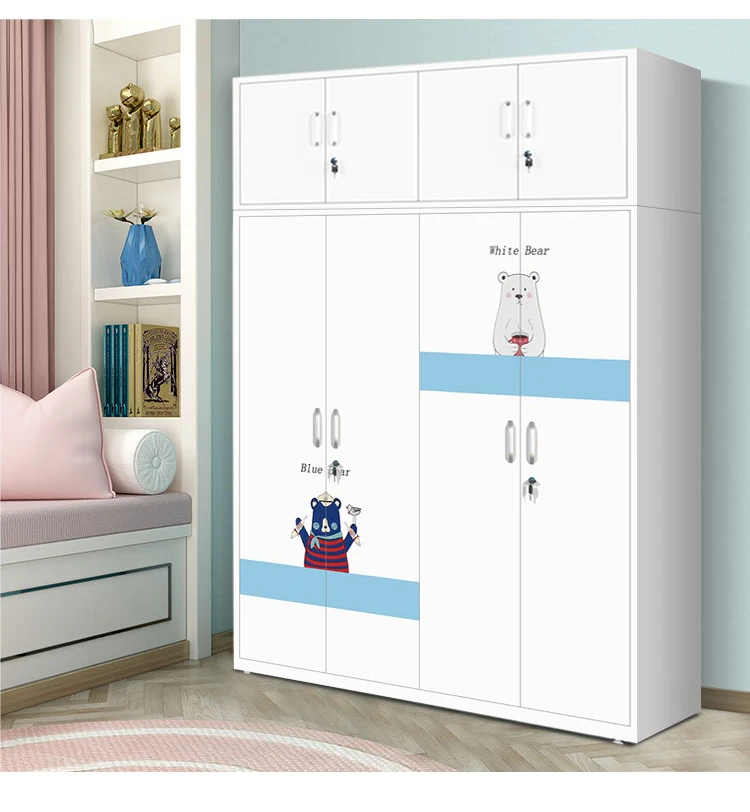 Luxury Metal Printing Wardrobe Steel Wardrobes Lockers 3 Door Wardrobe ...