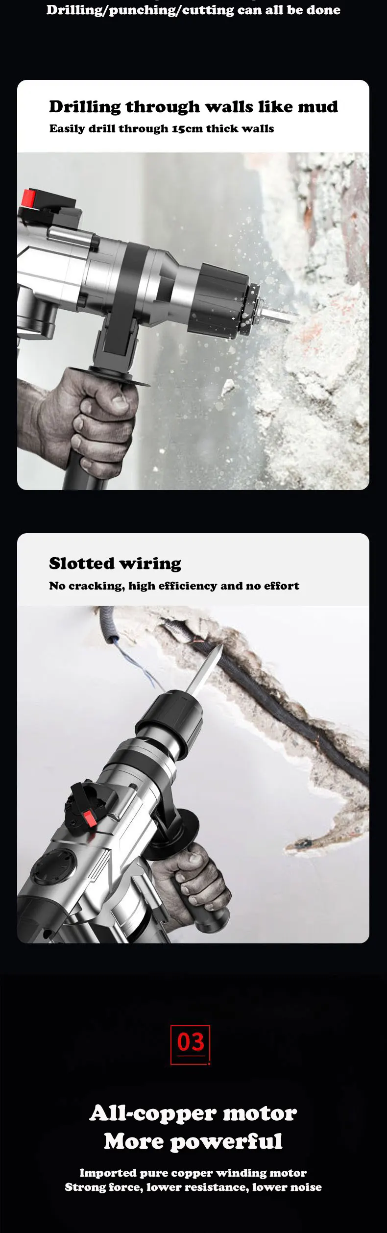 Electric Hammer Drill - Versatile Power Tool for DIY & Industry