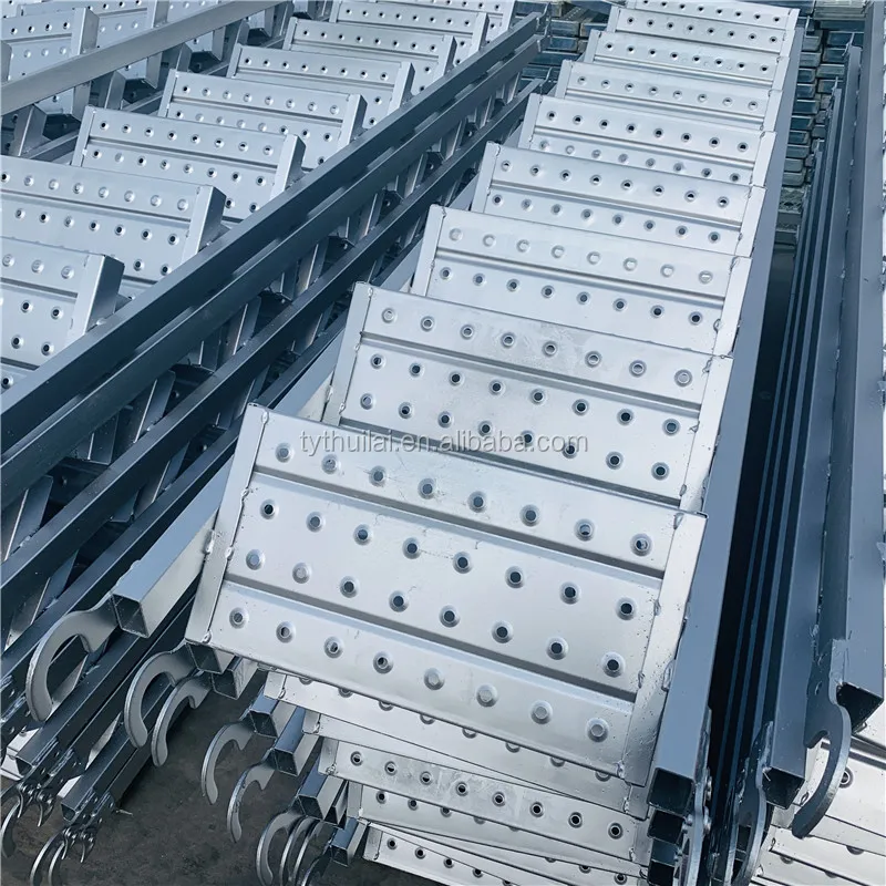 Galvanized Steel Scaffold Stairs With Hook For Building Material Anti ...