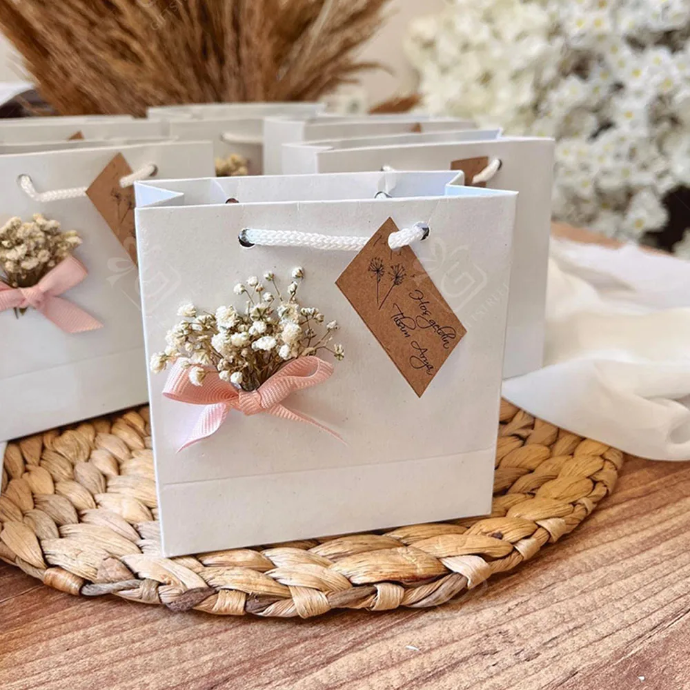 Custom Transparent Window Wedding Favor Gift Bags Kraft Paper Party ...
