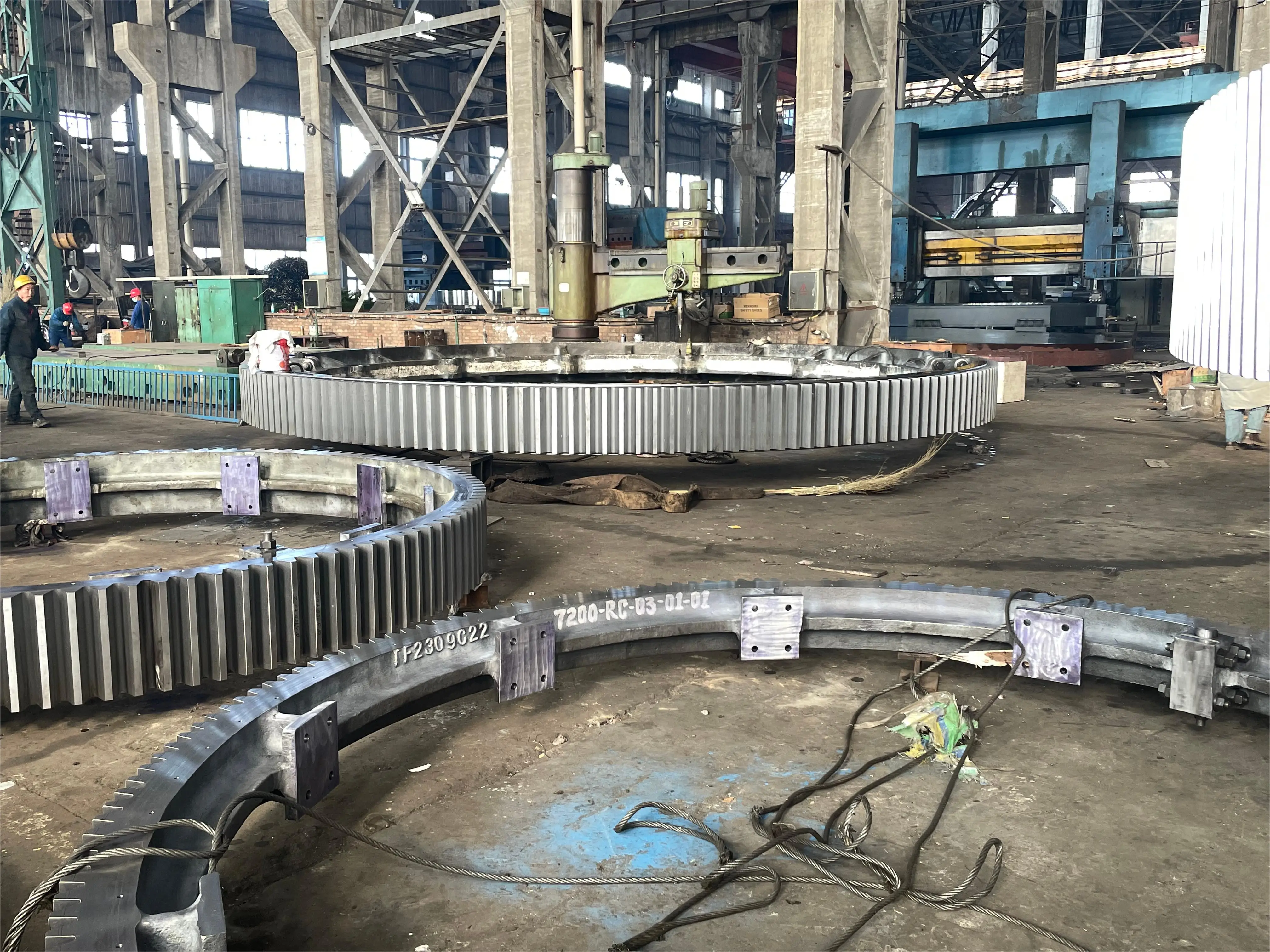 Large Forged Casting Steel Welding Flange Segment Ball Mill Spur Girth ...