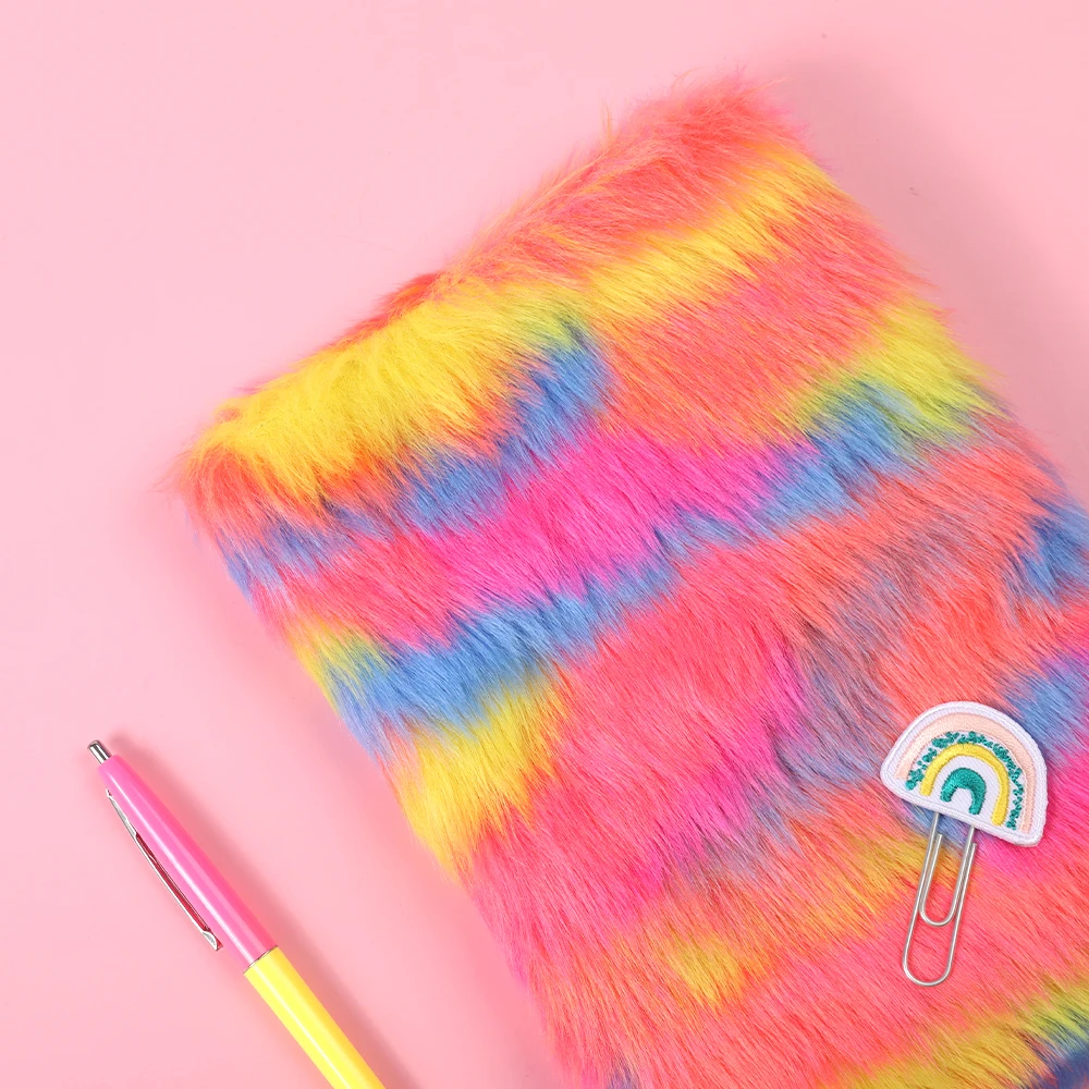 Cute Furry Logo Printing School Rainbow Hardcover Diary A5 Journal ...