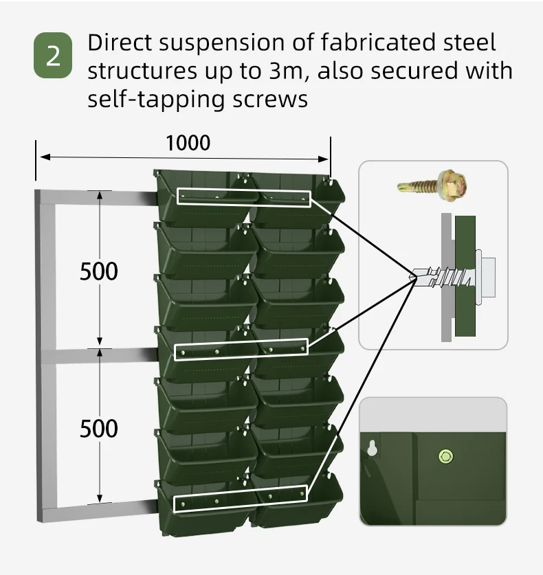 Vertical Garden System Green Wall Module Standing Garden Pots And Pots ...