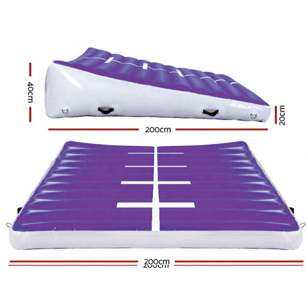 Inflatable Air Triangle Ramp Incline Mat Safe Durable Floor Gymnastics ...