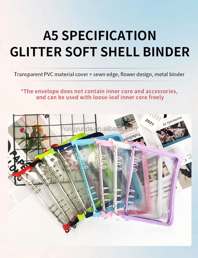 A5 A6 A8 B5 File Budget Binder Notebook Cover Protector