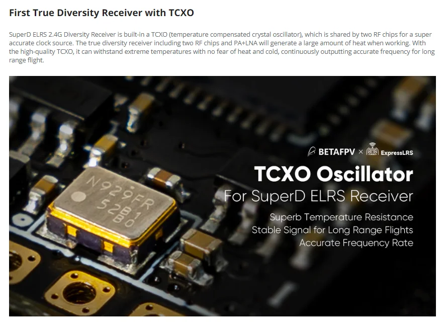 BETAFPV ELRS Nano Receiver ExpressLRS 2.4G / 915MHz / 868MHz Nano RX ...