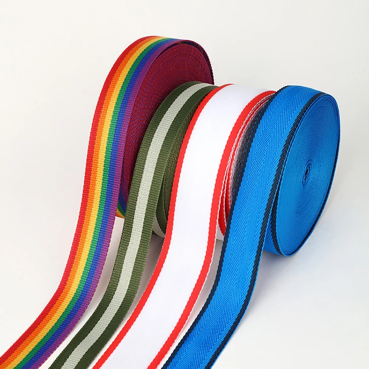 Custom Rainbow Pp Polypropylene Webbing For Luggage Belt Bag Packing ...
