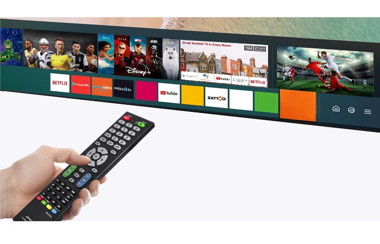 NVTC RM-014S+ Smart LCD LED Android TV Universal Remote Control With ...