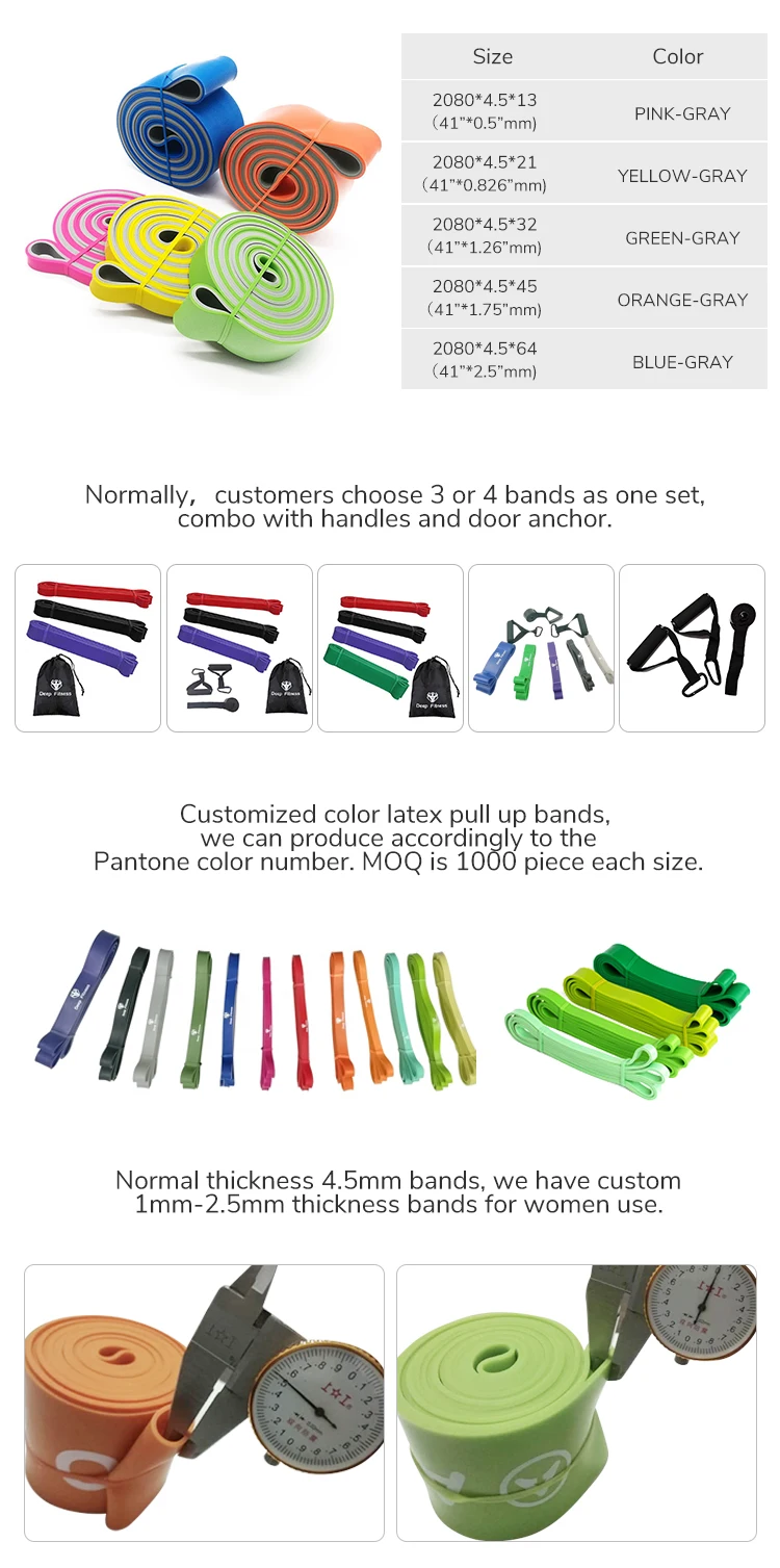 Custom Logo Resistance Bands - Gym Elastic Pull up Bands