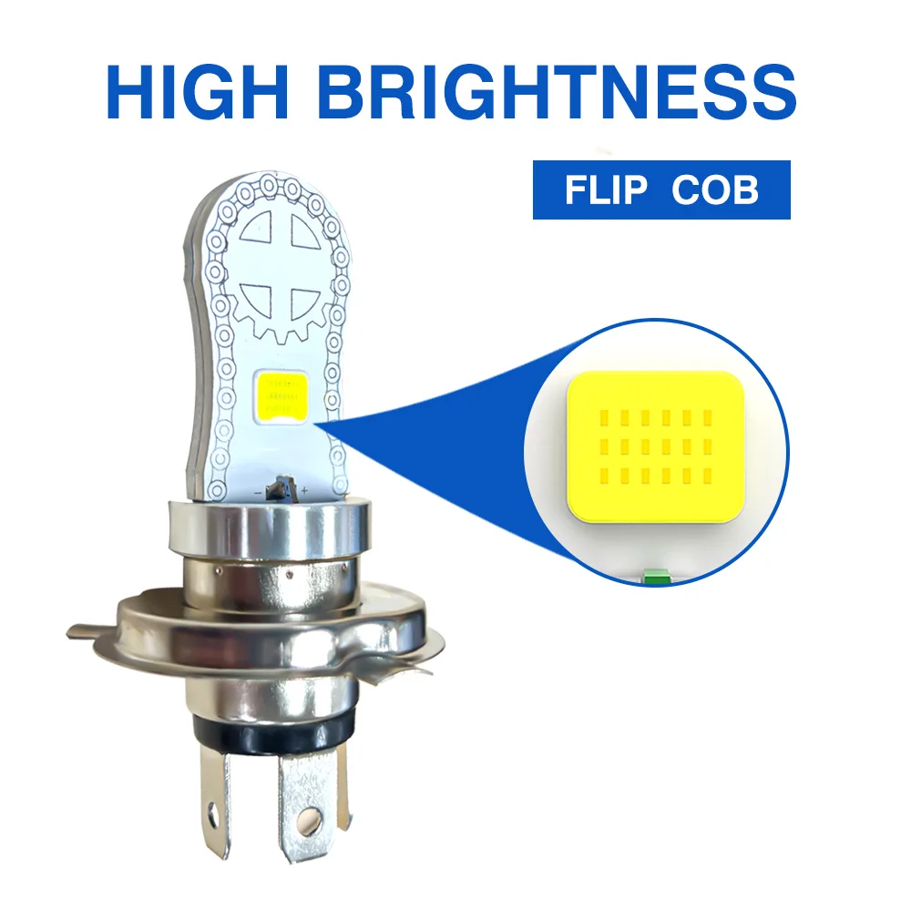 Motoled Motorcycle Headlight Bulb Ac/dc8-80v H4 Hs1 Ba20d H6 With ...