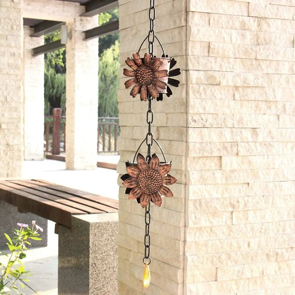 Corten Steel Rain Chains - Stylish Garden Decor Solutions