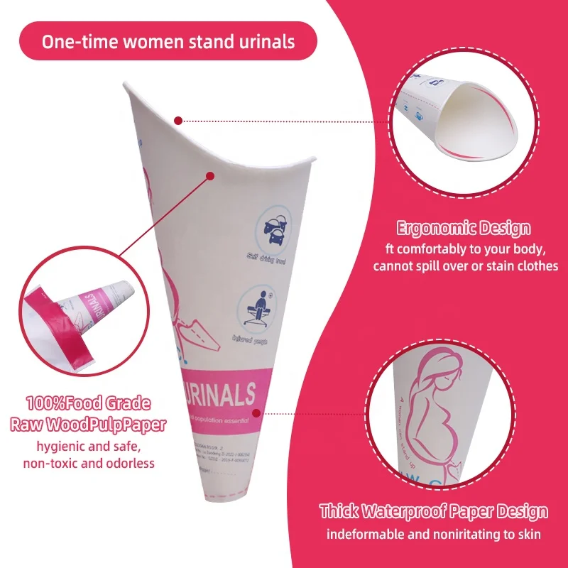 Female Factory Disposable Paper Urinal Females Pee Device Outdoor ...