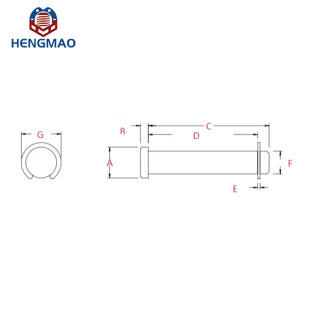 Custom Metric And Inch Clevis Pins With Retaining Ring Groove - Buy Pin ...