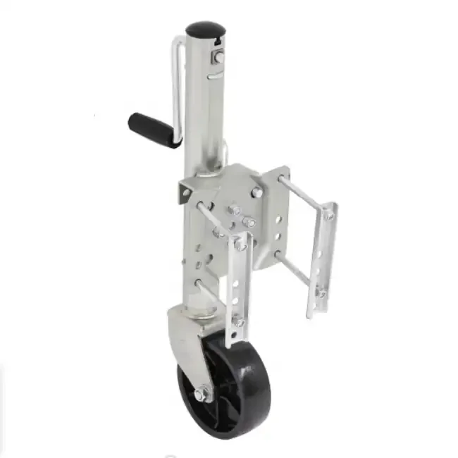 Stands Steel Hand Crank Trailer Jack Rubber Wheel Trailer Jack For Boat ...