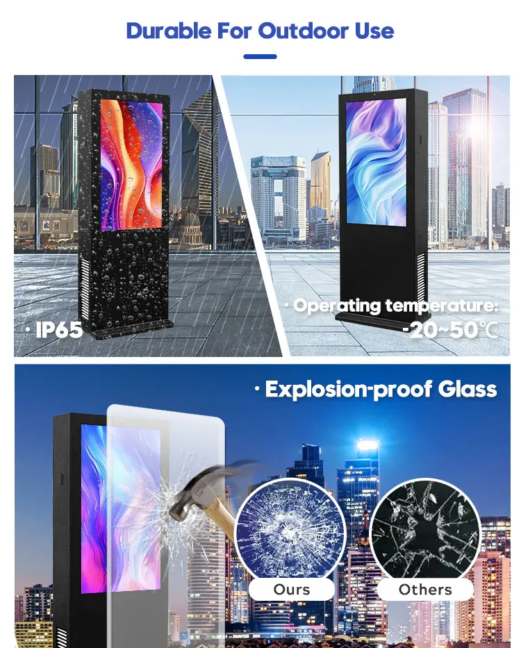 Dual Screen Totem Android Display Signage - Advertising Kiosk