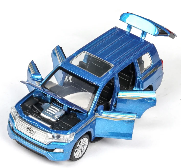 Miniauto 1:32 Land Cruiser V8 Simulation Suv Car Model For Boy Toy With ...