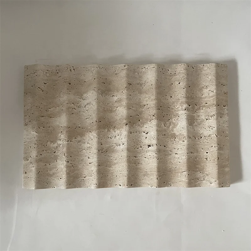 Large Rectangle Beige Travertine Wavy Display Tray And Serving Plate - Buy Travertine Tray,Large ...