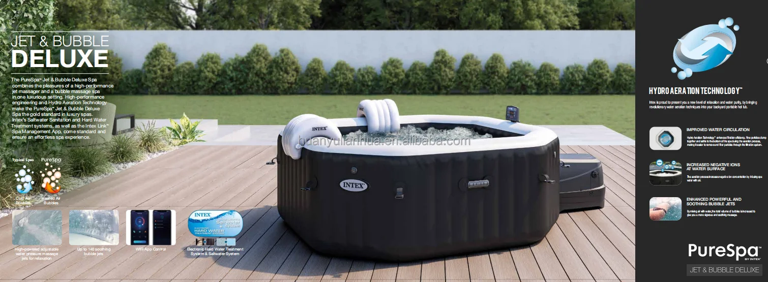 2023 Intex Puresap Onyx Black Octagon Available In 4 And 6 Person Sizes ...