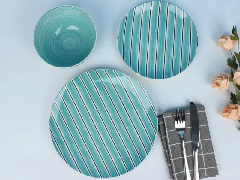 Zebra Strip Ceramic Dishes Set Couple China Dinnerware Set - Buy Zebra ...