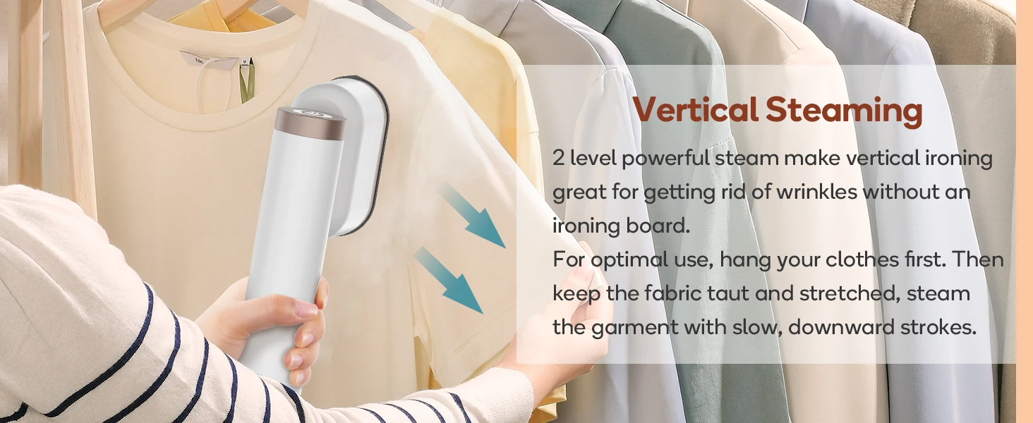 Handheld Garment Steamer - Fast, Portable Ironing Solution