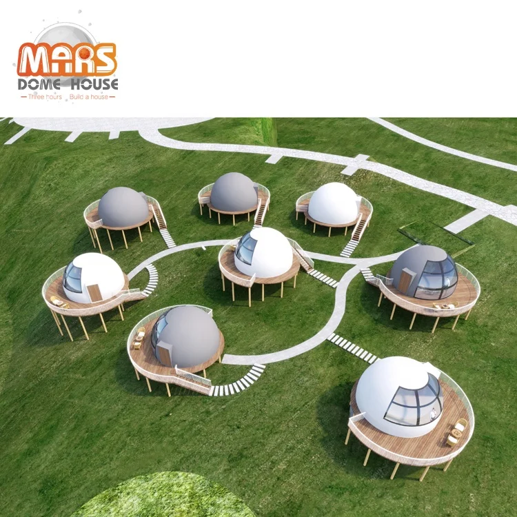 Quick and Easy Assembled Prefab Fiberglass Mars Dome Houses Price